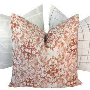 Faded Terra Cotta Linen Pillow Cover Designer High End Apricot Terra ...