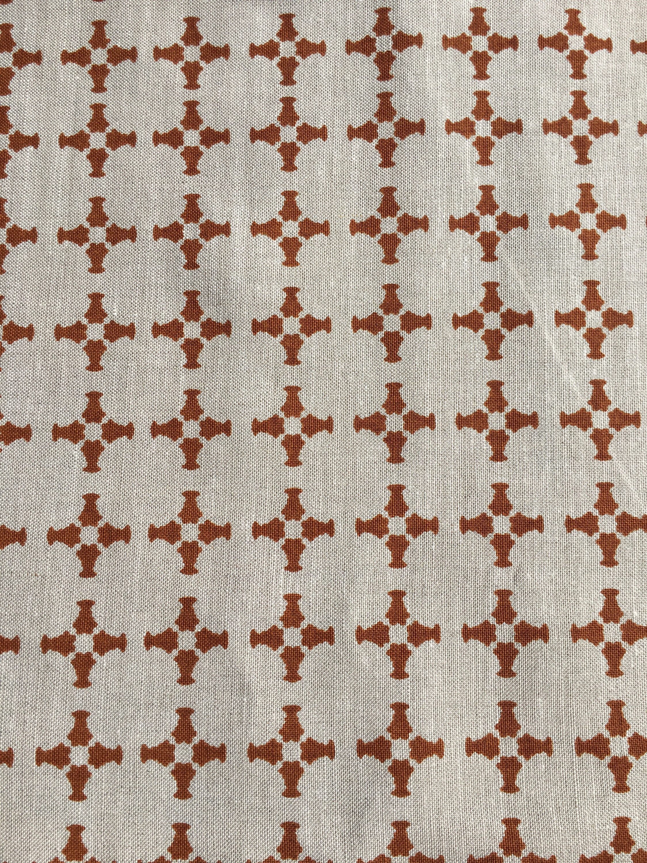 Burnt Rust on Oatmeal Pillow Cover Designer 1 OR 2 Sided | Etsy