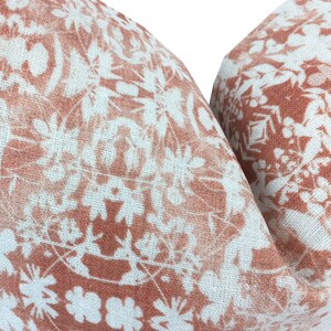 Faded Terra Cotta Linen Pillow Cover Designer High End Apricot Terra Cotta Rust Rusty Coral ...