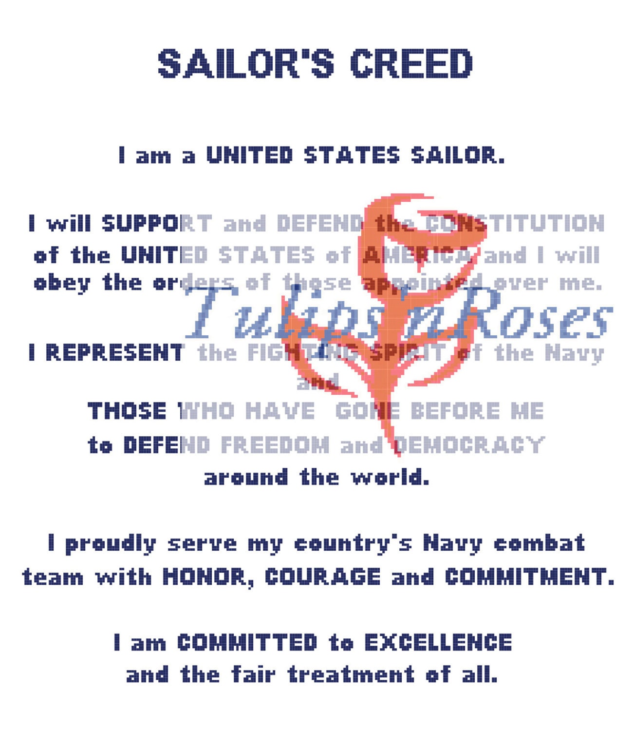 Sailor's Creed Graph | Etsy