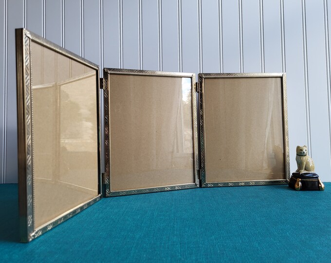 Antique Frame 8 X 10 Triple Gold Frame 8 X 10 Tri-fold Gold Frame 32324 ...