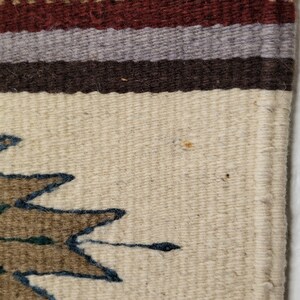 MEXICAN WOOL RUG 22 X 42 Oaxacan Wool Rug Zapotec Rug Handwoven Wool ...