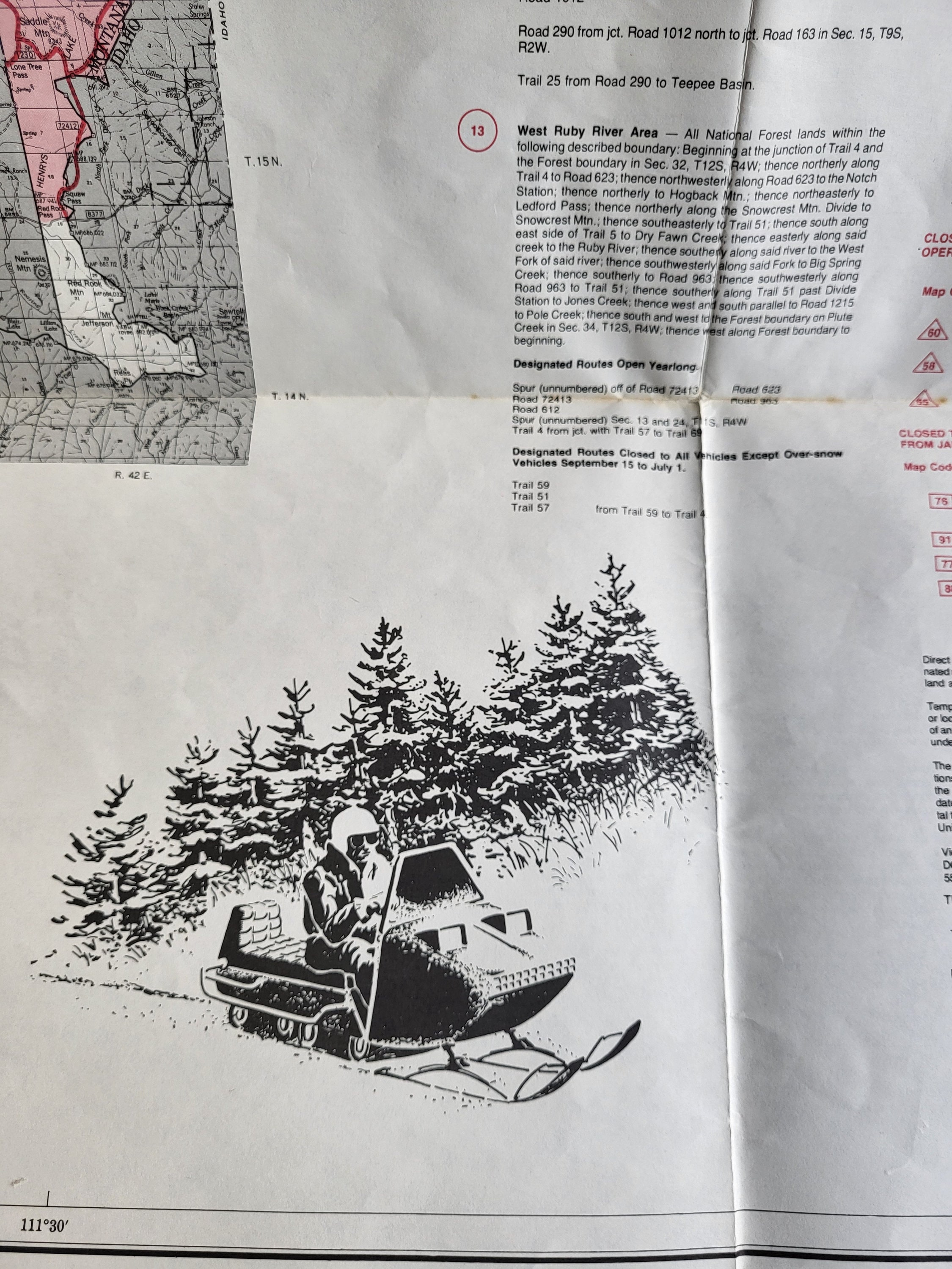 1976 Montana Forest Service Map: Beaverhead National Forest - Etsy