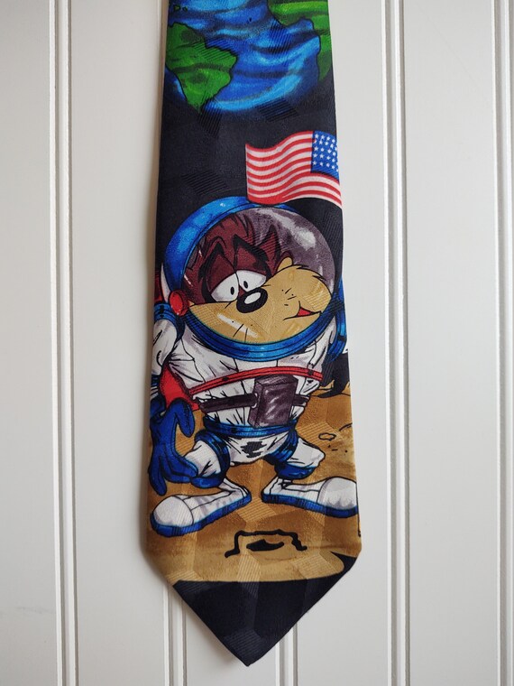 VINTAGE LOONEY TUNES Tasmaninan Devil Tie Taz Tie Loo… - Gem