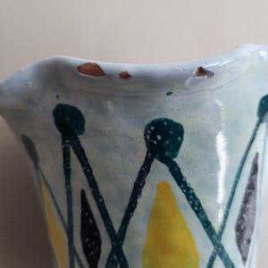 Mid Century Modern Vase Vintage Italian Vase Mondrian Vase Hand-painted ...