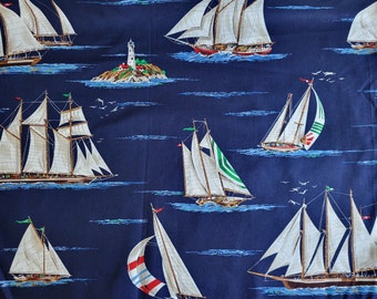 Sailing Ships Fabric - Etsy