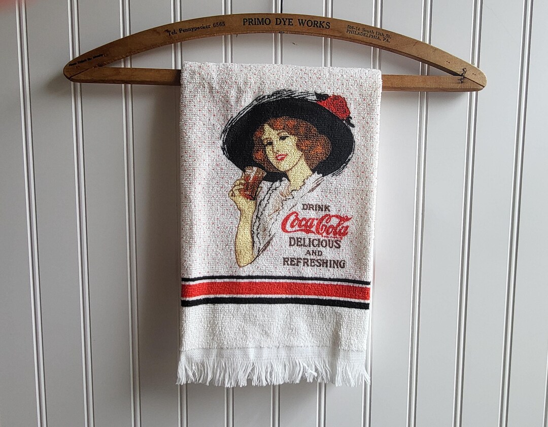 1984 COCA-COLA TOWEL Coke Towel Coca-cola Memorabilia Vintage Dish ...