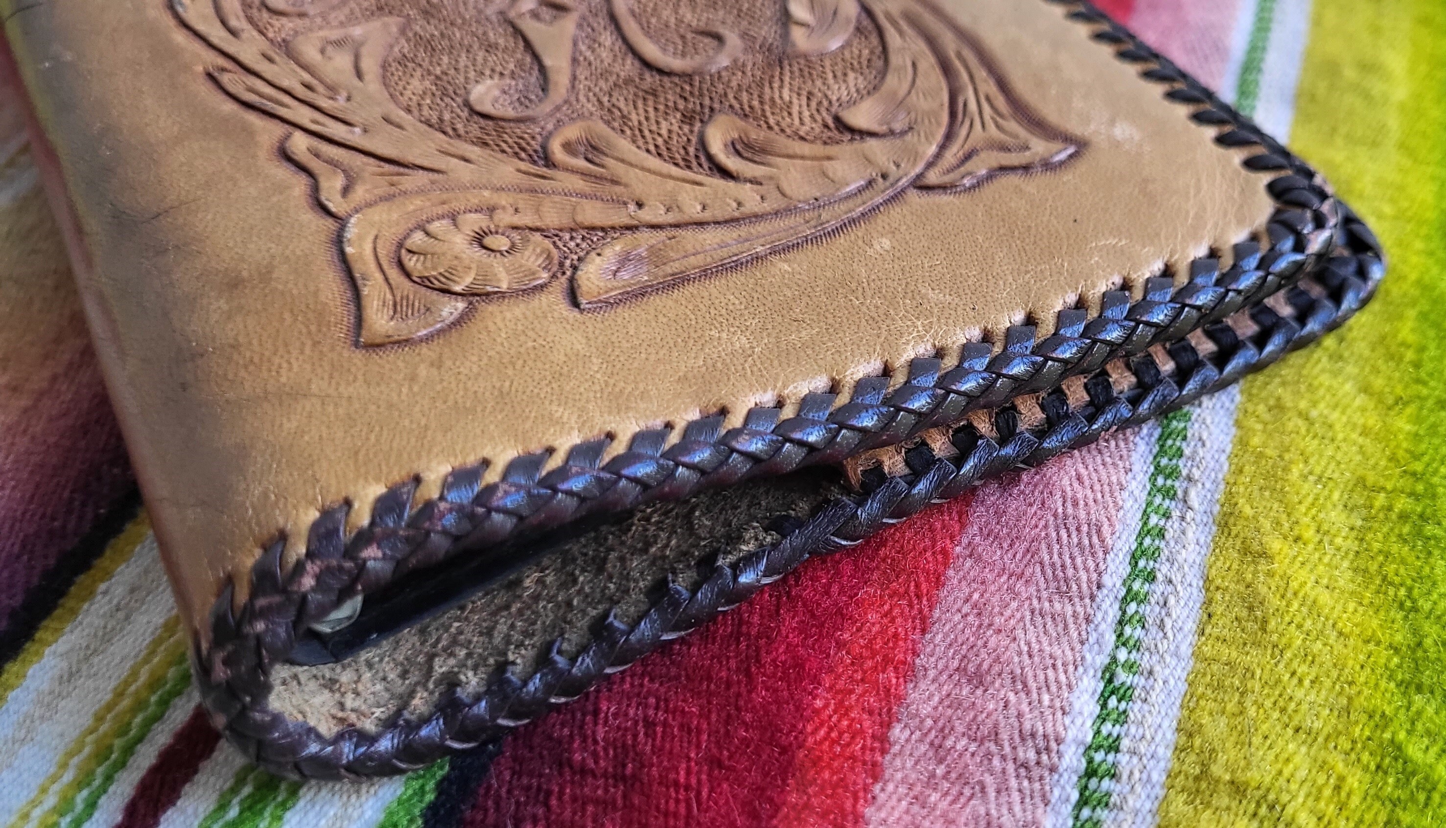 TOOLED LEATHER NOTEBOOK Small Hand Tooled Leather Binder - Etsy