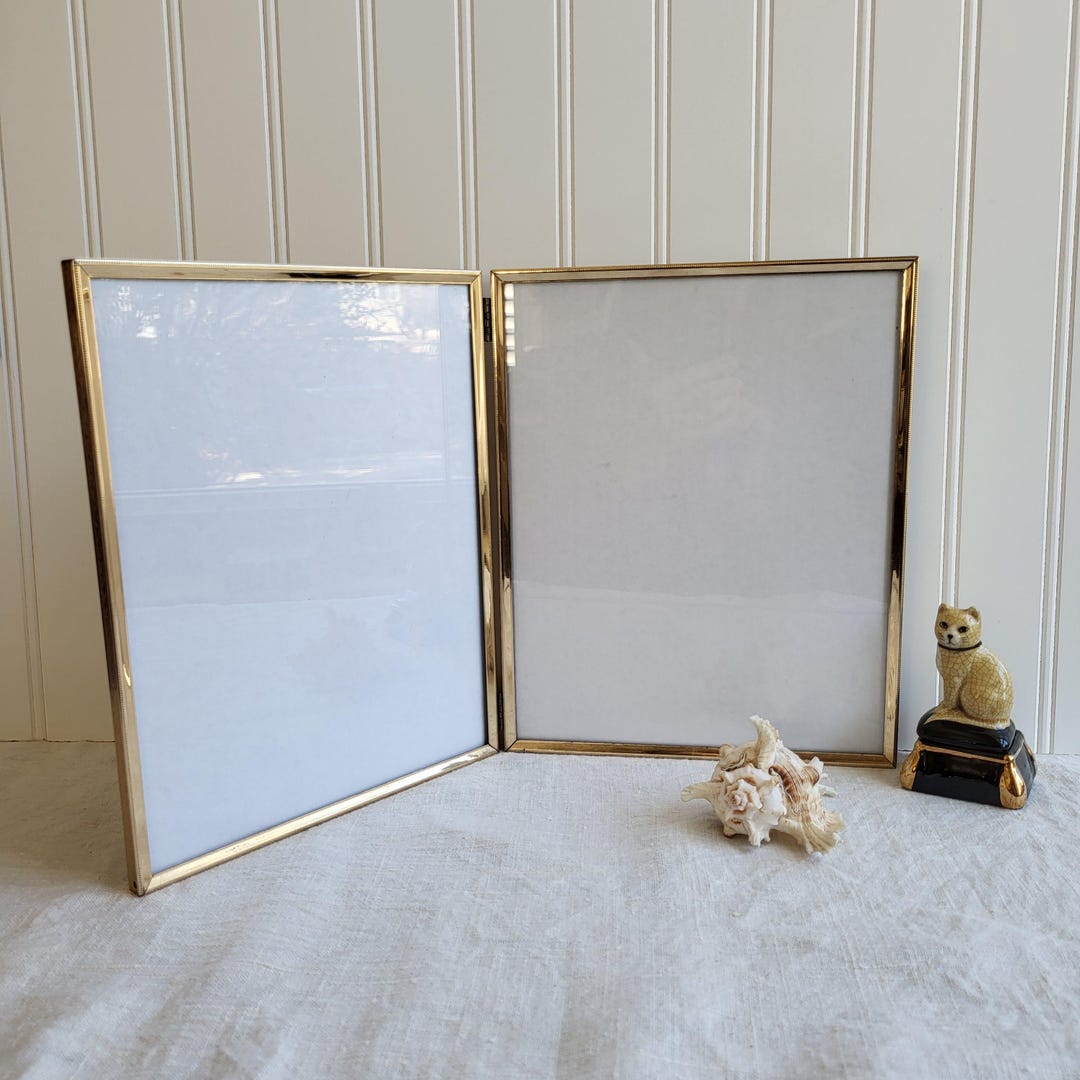 Vintage Double Gold 8x10 Hinged Photo Frame - Etsy