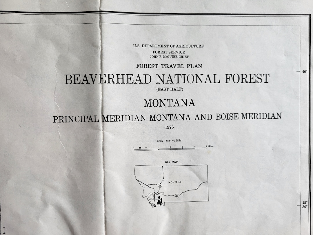 1976 Montana Forest Service Map: Beaverhead National Forest - Etsy
