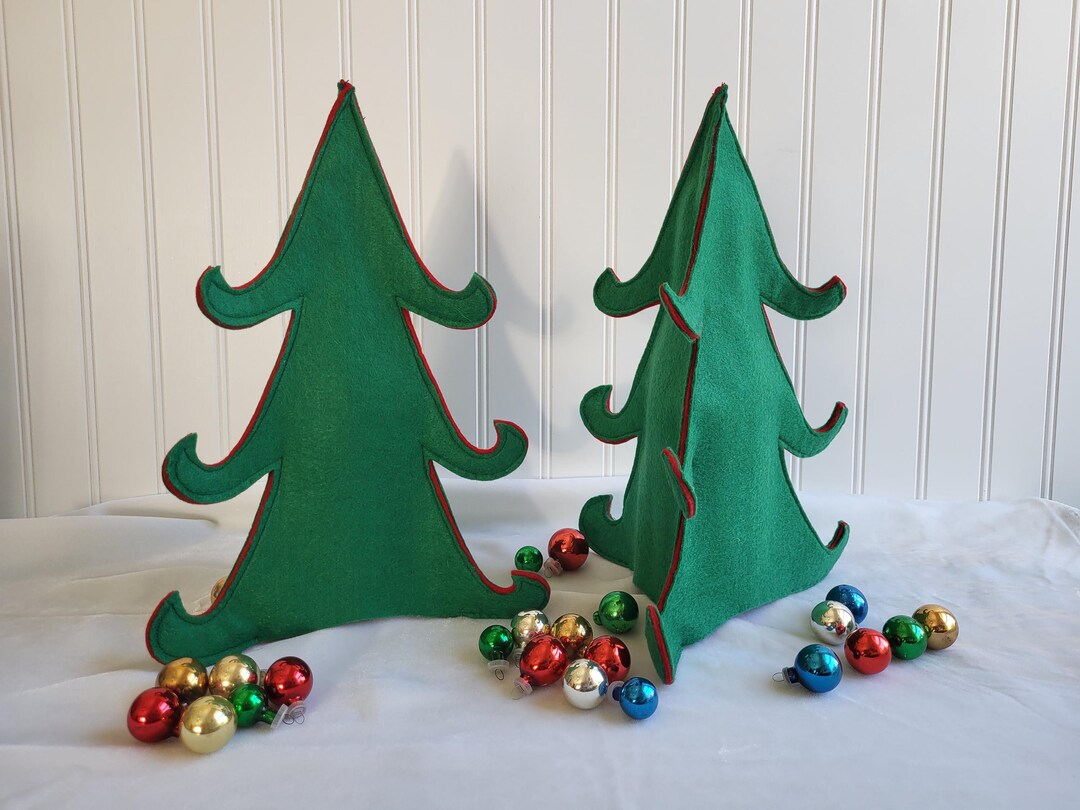 MOD CHRISTMAS TREE 2 Felt Christmas Trees Christmas Bottle Cover Wine ...