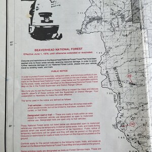 1976 Montana Forest Service Map: Beaverhead National Forest - Etsy