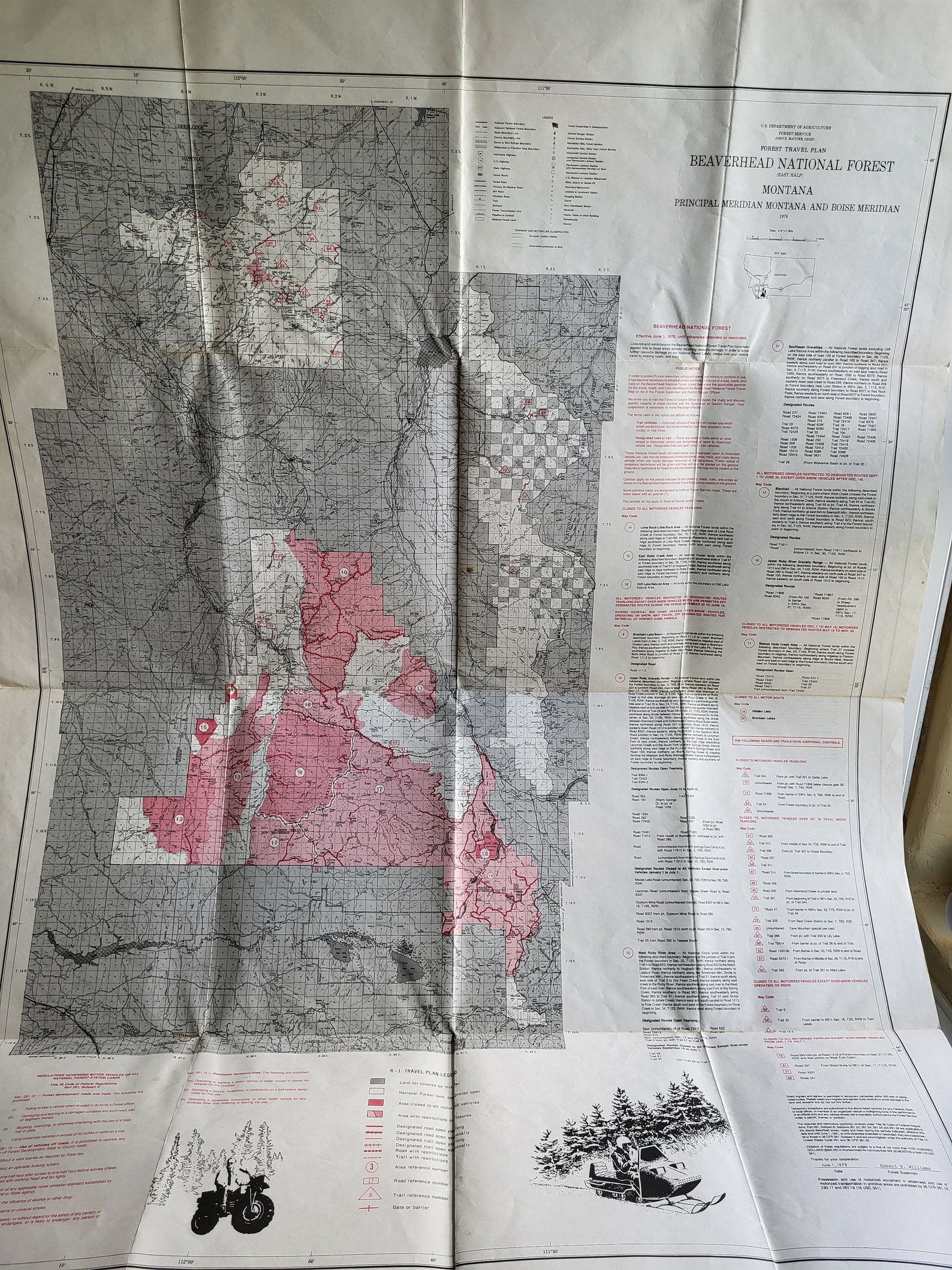 1976 Montana Forest Service Map: Beaverhead National Forest - Etsy