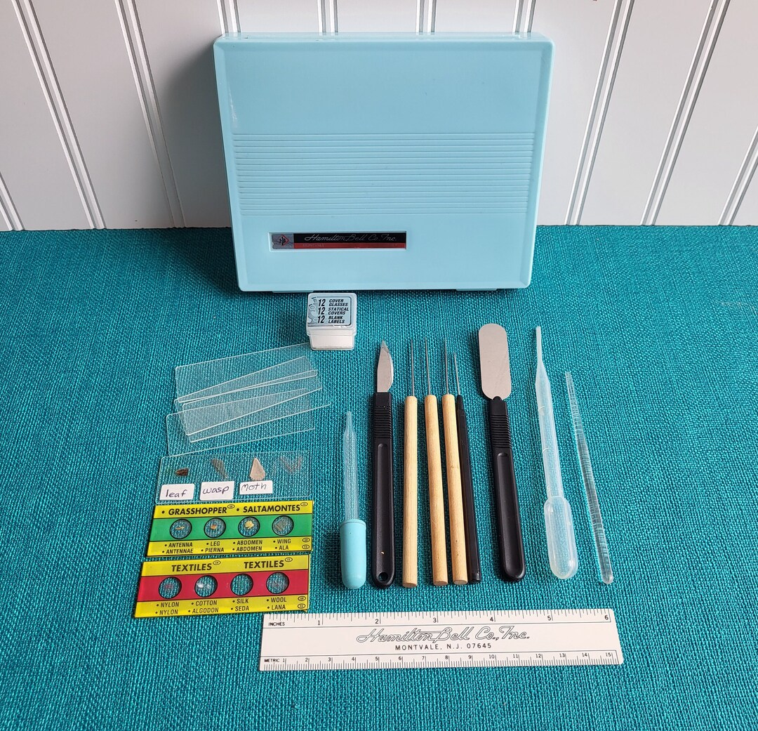 18 Piece Vintage LABORATORY SCIENCE KIT Biology Lab Kit Dissecting Kit ...