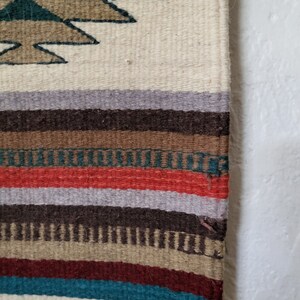 MEXICAN WOOL RUG 22 X 42 Oaxacan Wool Rug Zapotec Rug Handwoven Wool ...