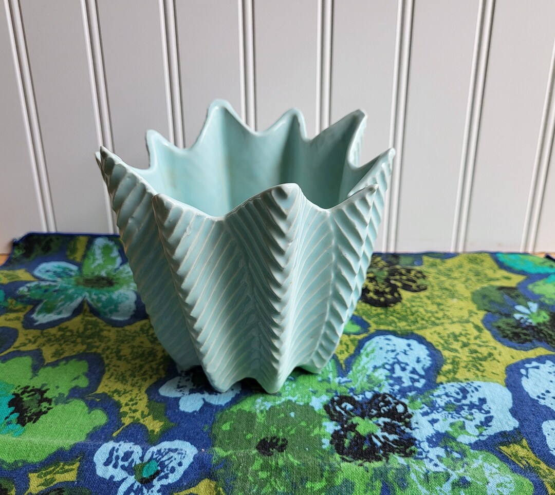 Mid Century Vase Aqua Vase Mid Century Modern Ceramic Vase - Etsy
