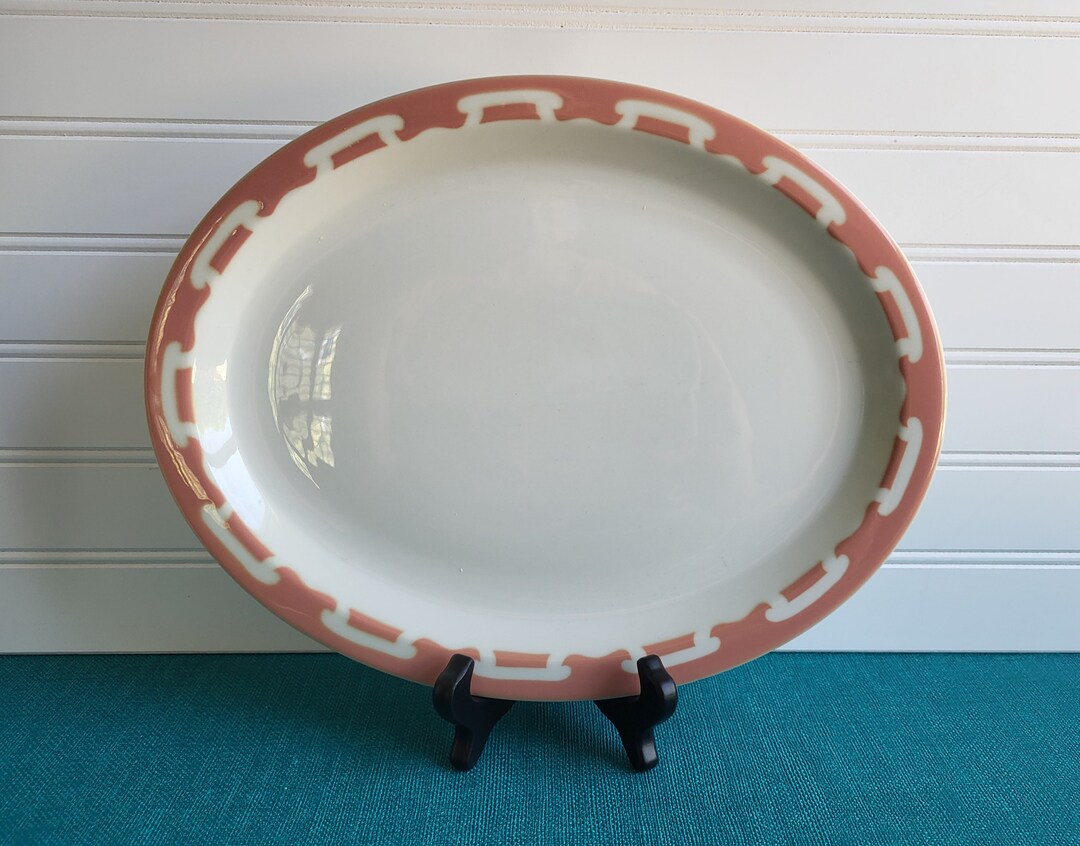 Mid Century Modern Platter 13" WALLACE CHINA PLATTER Restaurant Ware ...