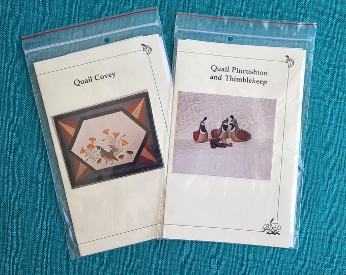 Vintage QUAIL FABRIC CRAFT Pincushion Patchwork Quail Craft Thimblekeep ...