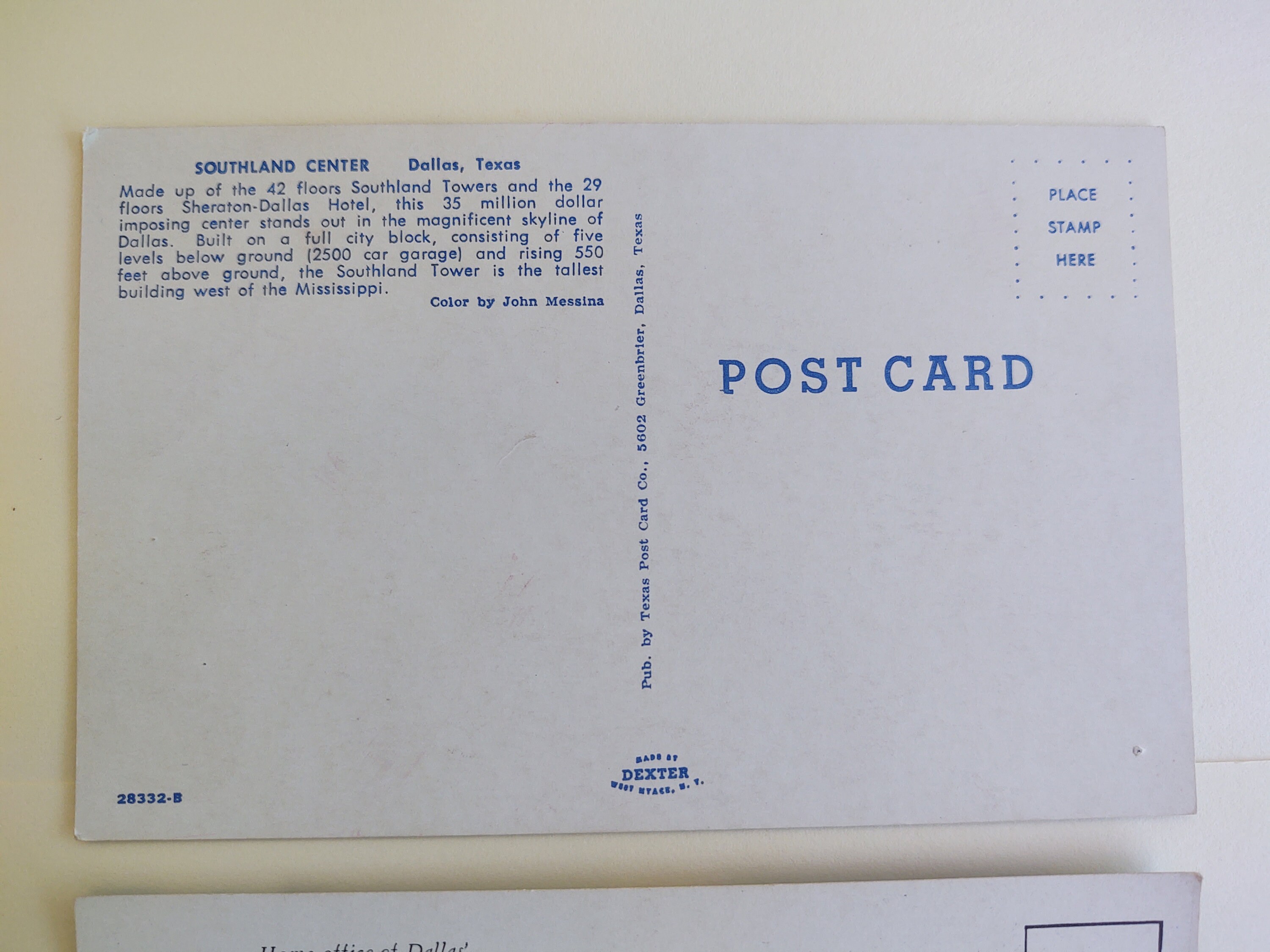 VINTAGE DALLAS POSTCARDS 1960s Dallas Memorabilia 3 Downtown | Etsy