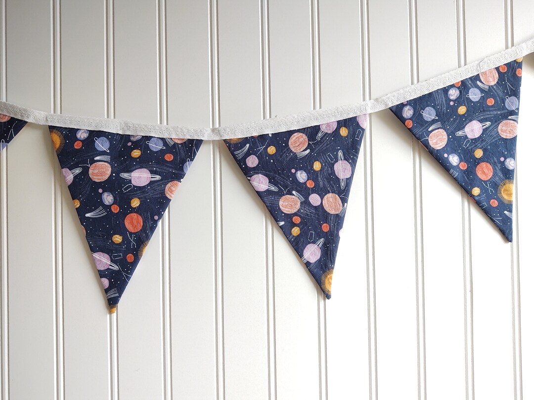 CELESTIAL BUNTING Solar System Bunting Planets Stars Comets - Etsy