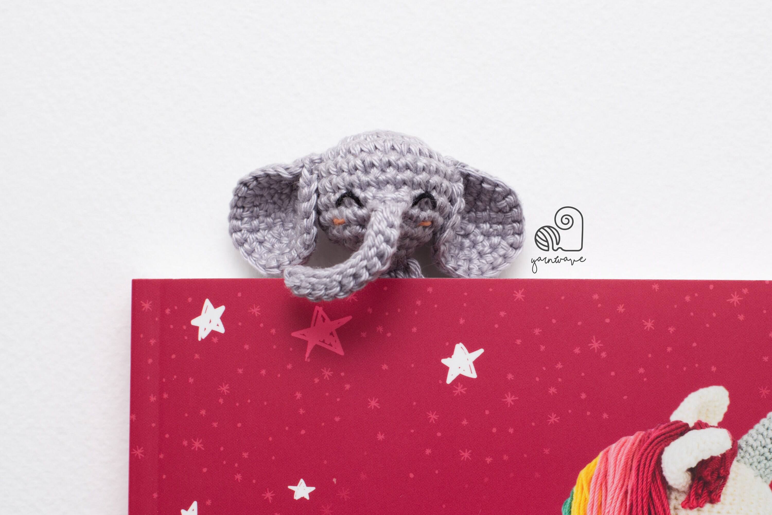 CROCHET PATTERN Elephant Bookmark Crochet Amigurumi Bookmark / - Etsy