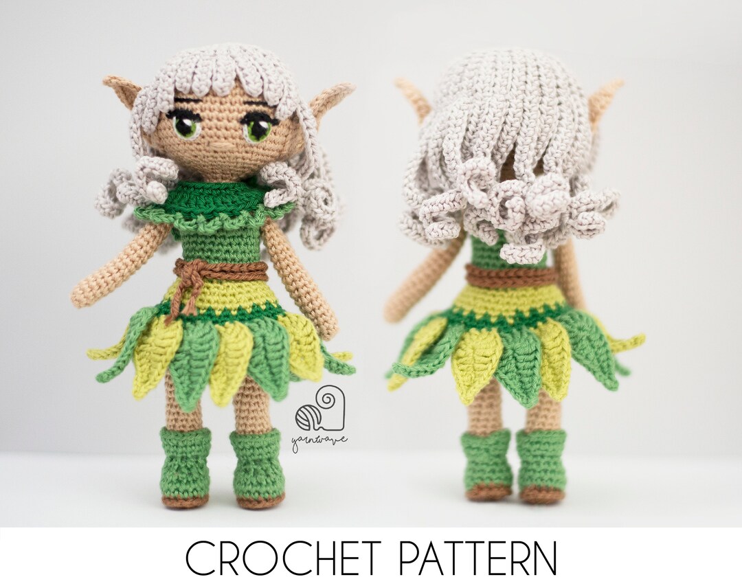 CROCHET PATTERN Audrey the Forest Elf Crochet Amigurumi Girl Doll ...