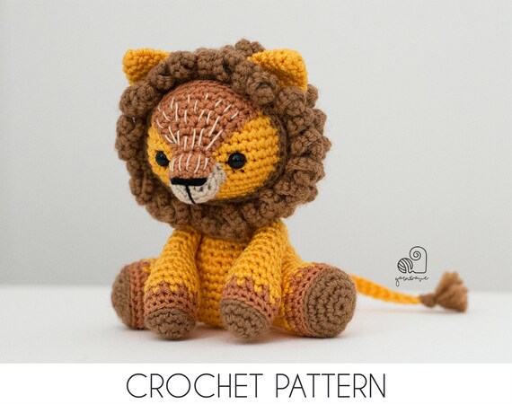 CROCHET PATTERN Leo the Lion crochet amigurumi stuffed safari | Etsy