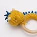 CROCHET PATTERN Dexter the Dragon Crochet Amigurumi Rattle Teether Ring ...