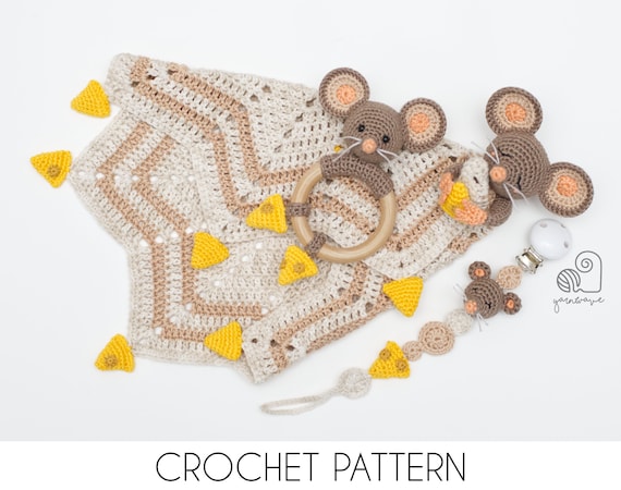 CROCHET PATTERN BUNDLE Max the Mouse Crochet Baby Shower Gift - Etsy