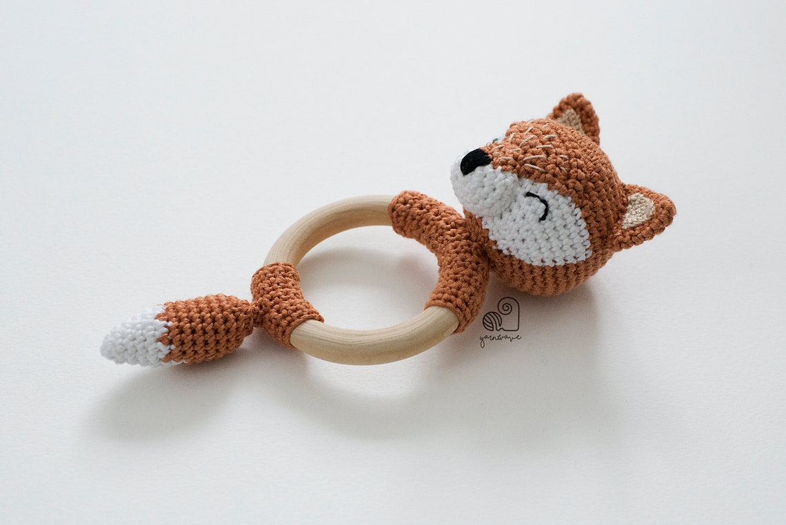CROCHET PATTERN Lucy the Fox Crochet Amigurumi Rattle Teether - Etsy Canada