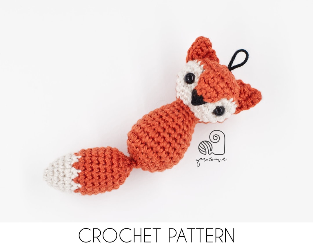 CROCHET PATTERN Fox Keychain Ornament Crochet Amigurumi Stuffed Animal ...