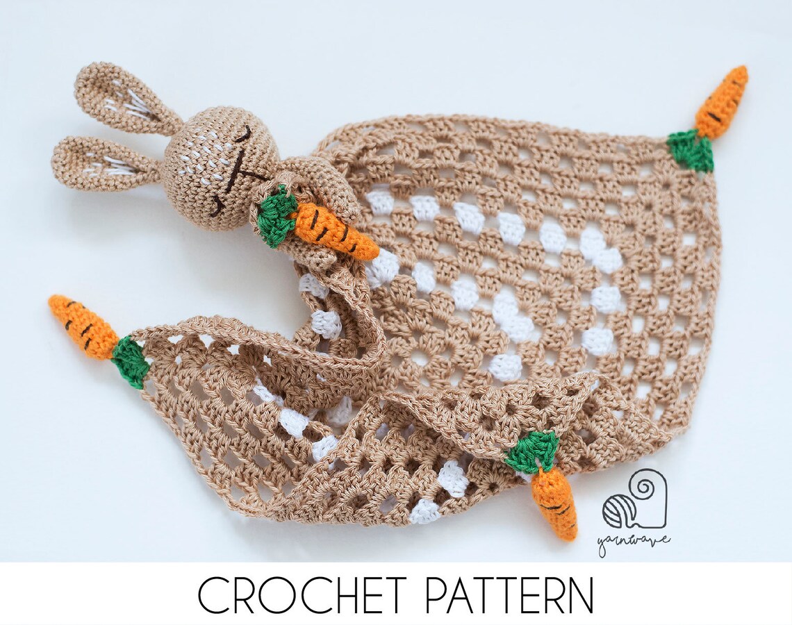 CROCHET PATTERN Rupert the Rabbit Crochet Amigurumi Bunny Lovey ...