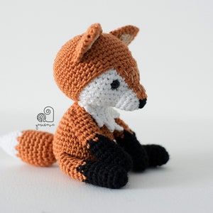 CROCHET PATTERN Lucy the Fox Crochet Amigurumi Stuffed Sitting Forest ...