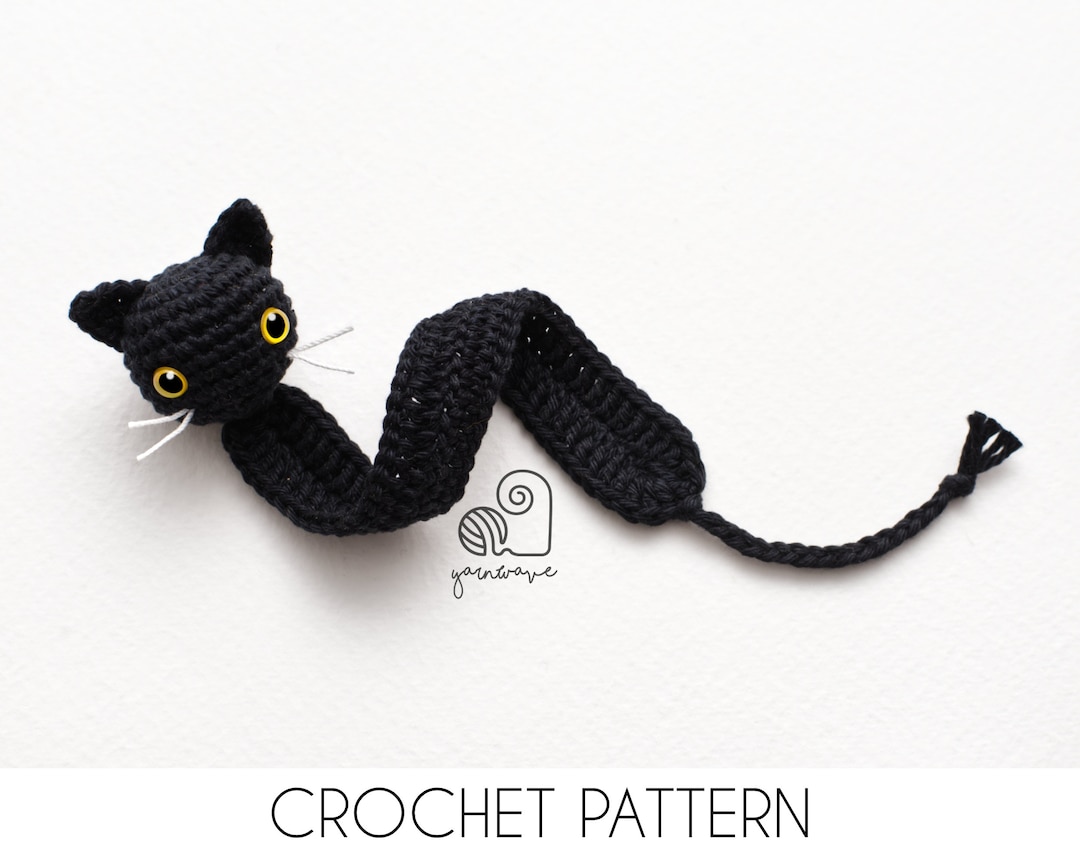 CROCHET PATTERN Cat Bookmark Crochet Amigurumi Kitty Bookmark ...