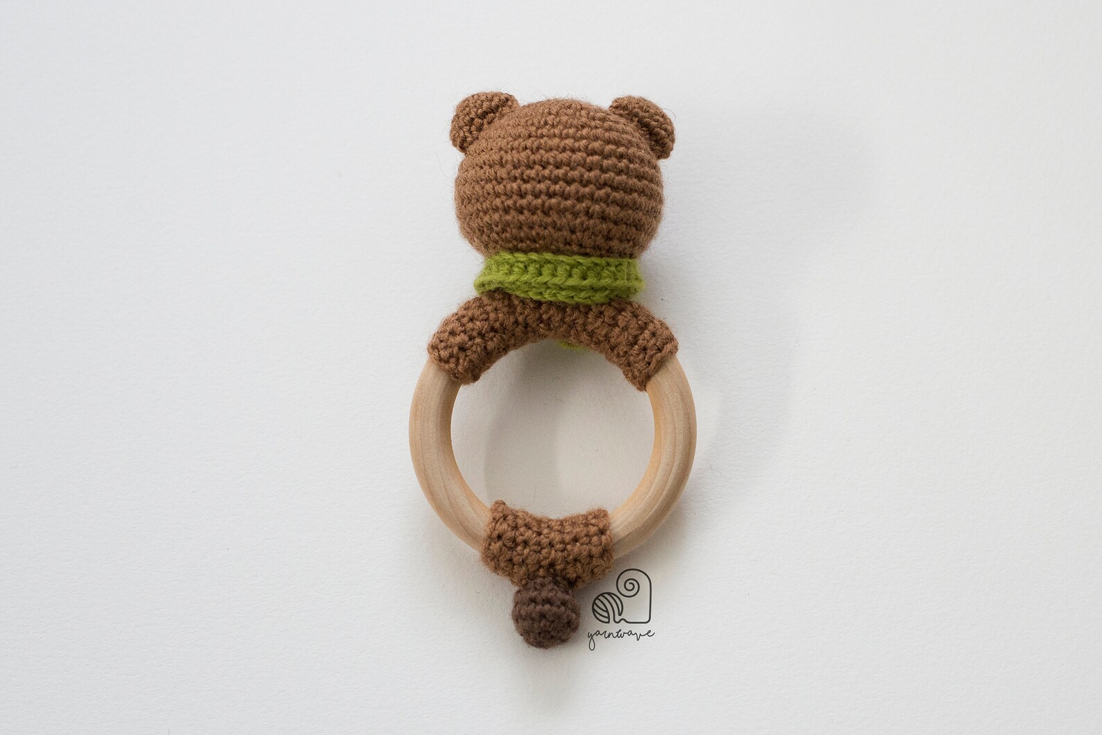 CROCHET PATTERN Ted the Bear Crochet Amigurumi Rattle Teether Ring ...