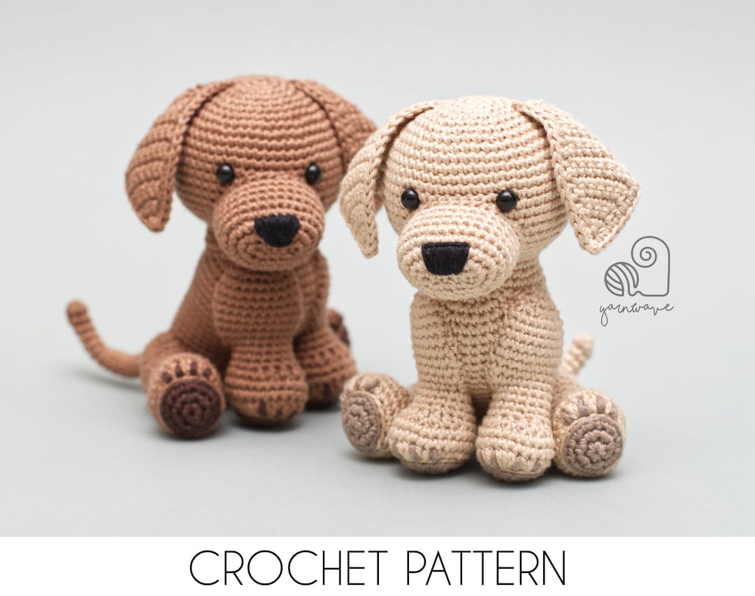 CROCHET PATTERN Loki the Labrador Puppy Crochet Amigurumi Stuffed Dog ...