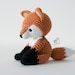 CROCHET PATTERN Lucy the Fox Crochet Amigurumi Stuffed Sitting Forest ...