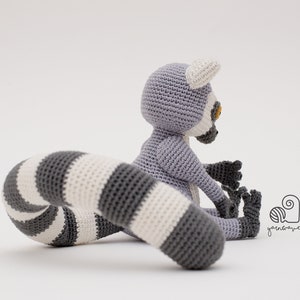 CROCHET PATTERN Lester the Lemur Crochet Amigurumi Stuffed Animal Plush ...