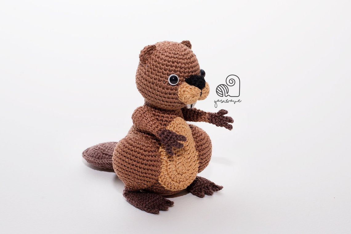CROCHET PATTERN Barkley the Beaver Crochet Amigurumi Stuffed - Etsy