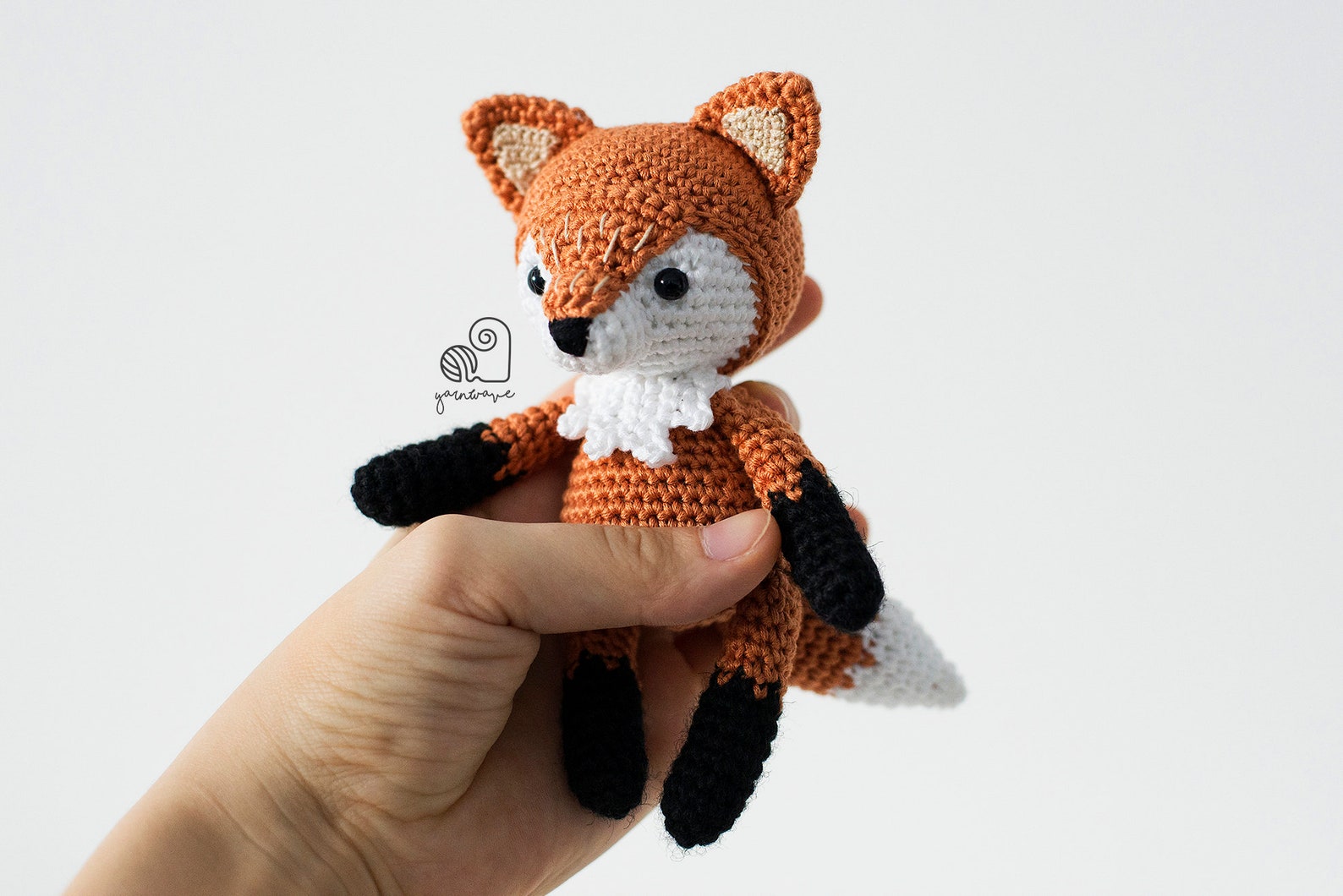 CROCHET PATTERN Lucy the Fox Crochet Amigurumi Stuffed Sitting Forest ...