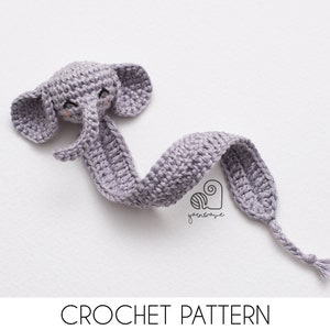 CROCHET PATTERN Elephant Bookmark Crochet Amigurumi Bookmark / | Etsy