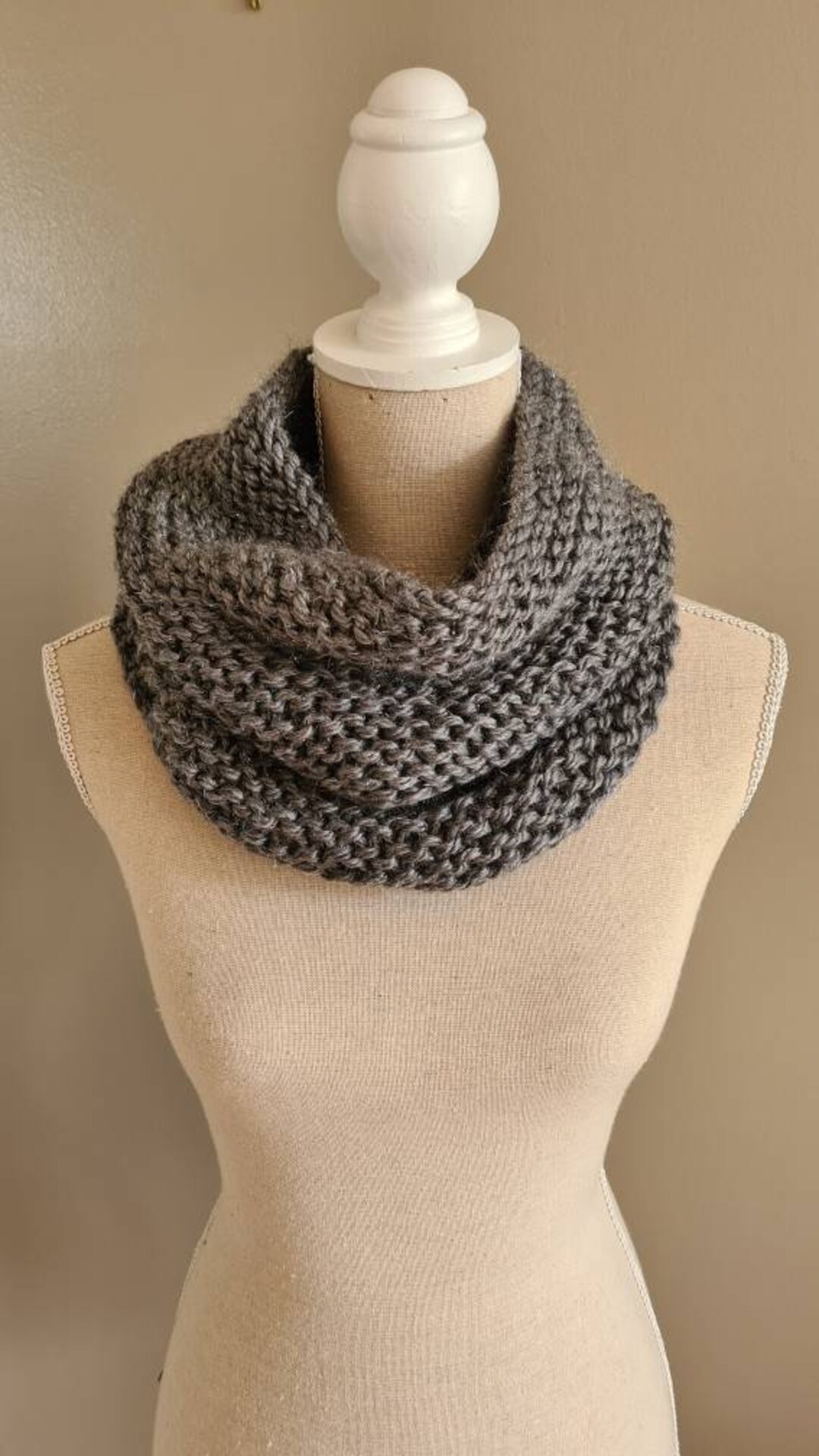Snood Gray and Silver Neckband - Etsy