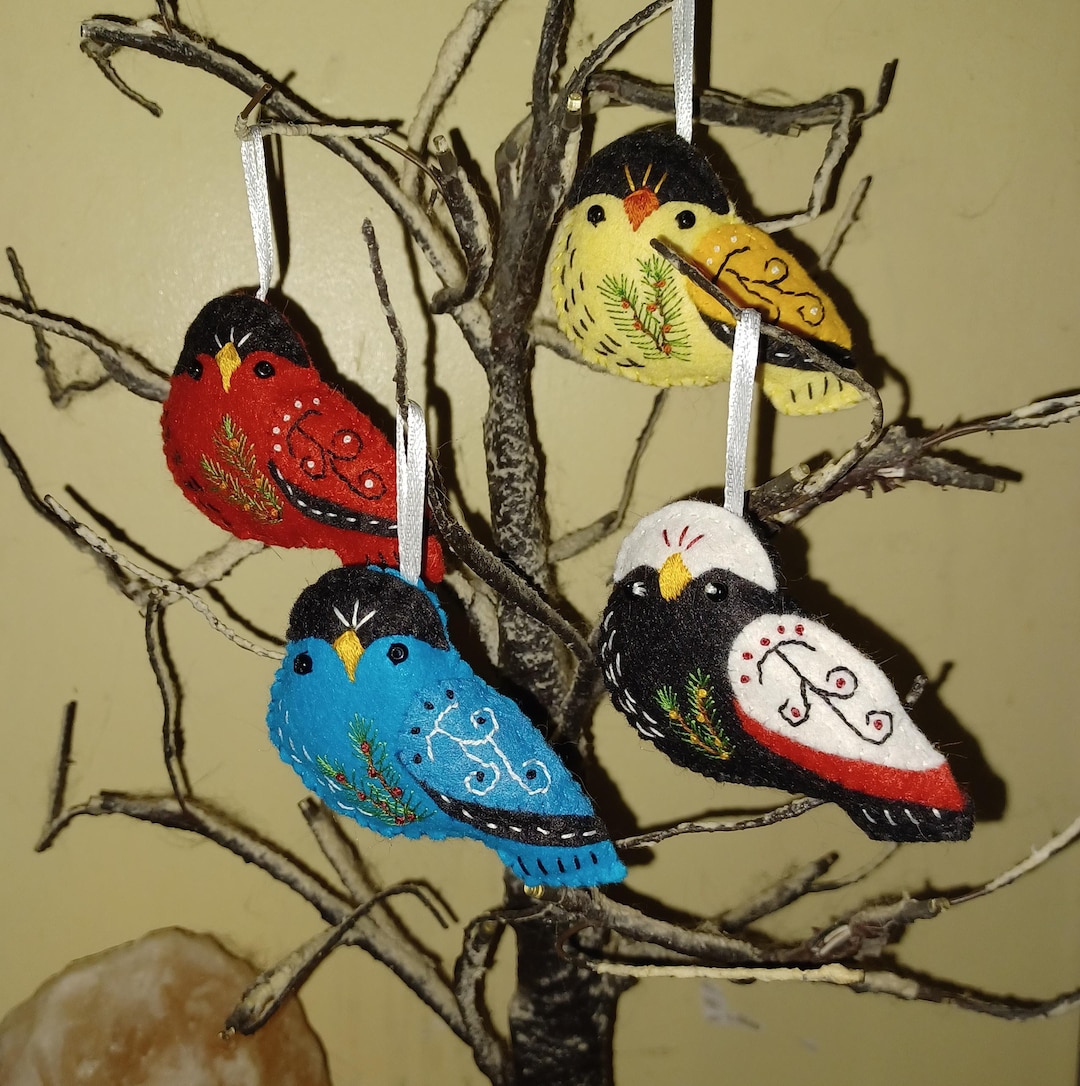 Colorful Felt Little Woodland Birbs, Backyard Birds, Lucky Bird ...