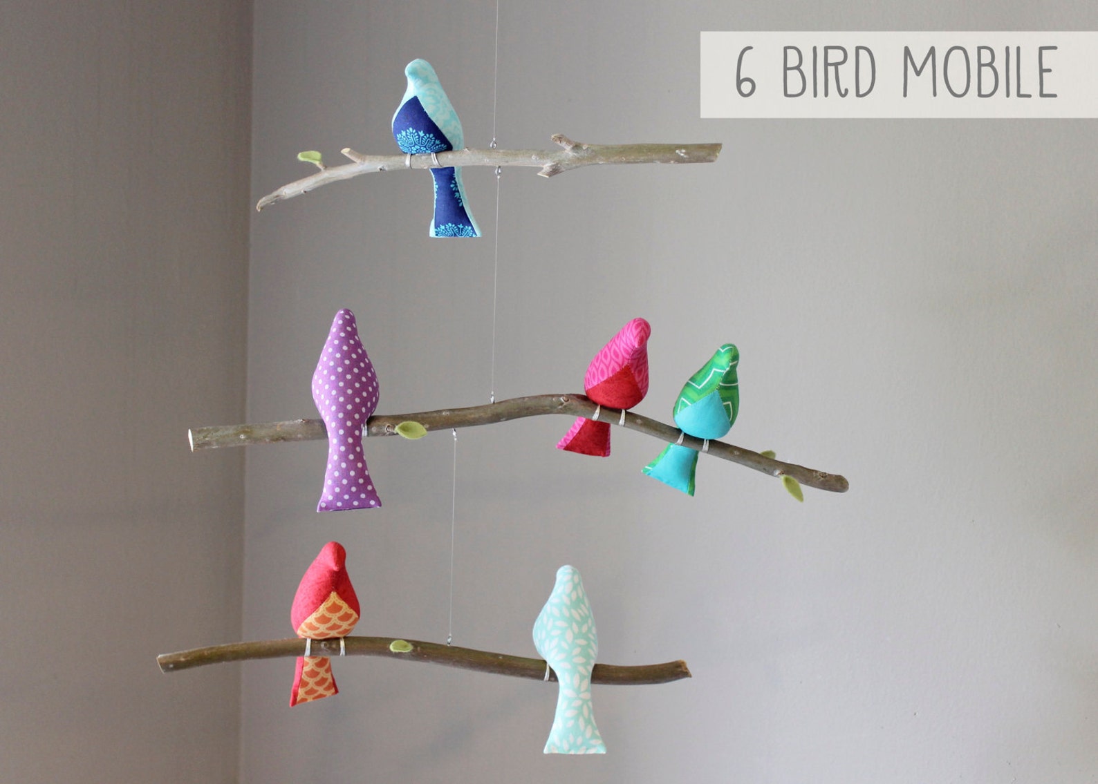 Custom Bird Mobile Choose Your Colors Baby Crib Mobile - Etsy