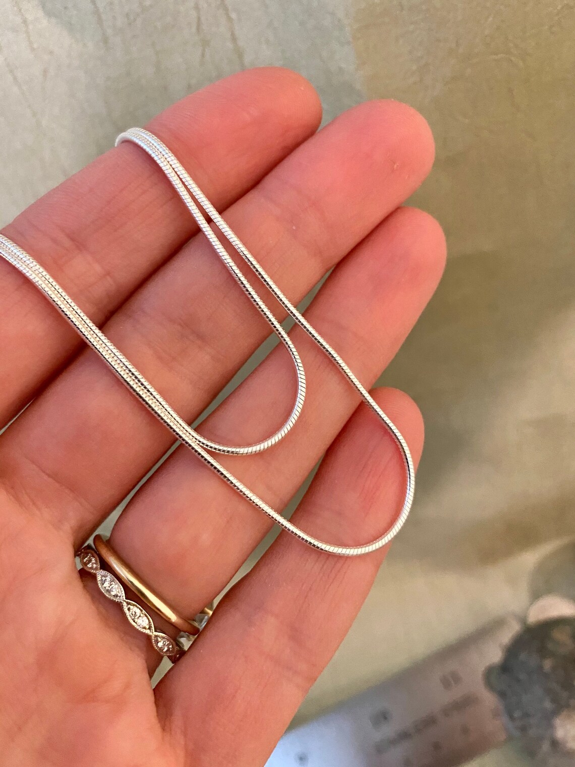 925 Sterling Silver Snake Chain Super Durable Pick | Etsy