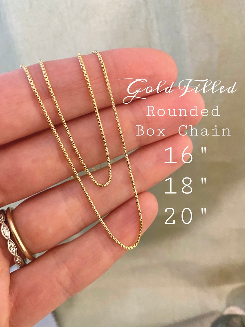 Gorgeous 14kt GOLD Filled Rounded Box Chain Sturdy Length - Etsy