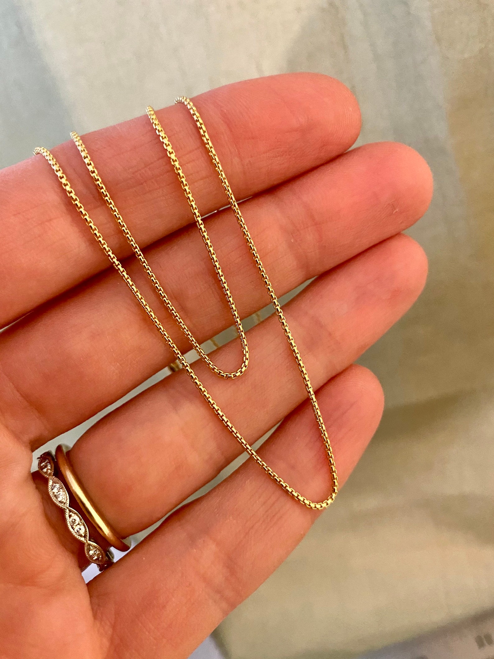 Gorgeous 14kt GOLD Filled Rounded Box Chain Sturdy Length - Etsy