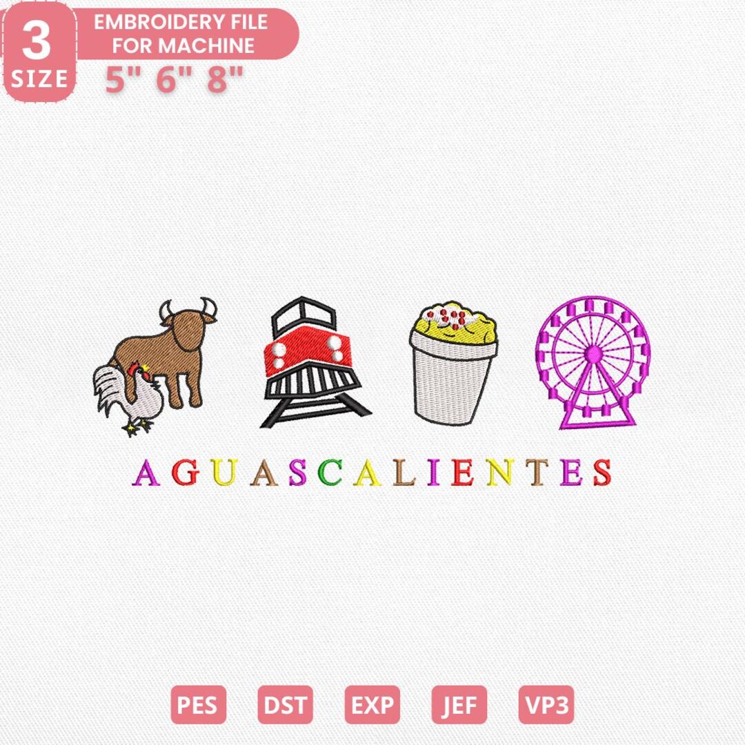 Aguascalientes Embroidery Design, Mexico Culture Machine Embroidery ...