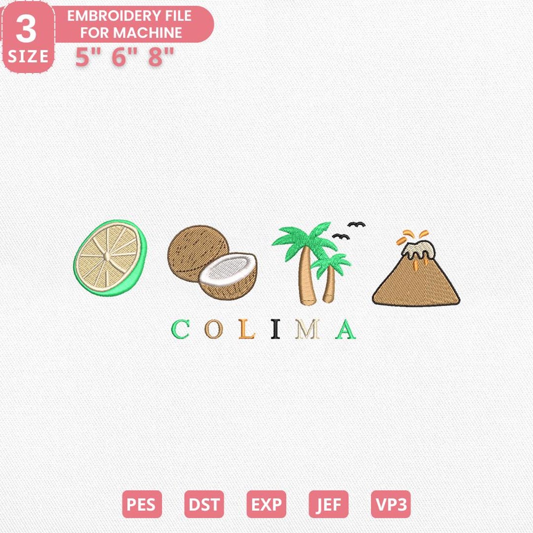 Colima Embroidery Design, Mexico Culture Machine Embroidery File ...