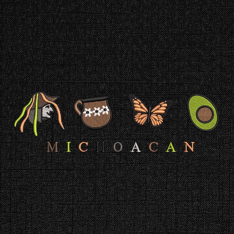 Michoacan Embroidery Design, Mexico Culture Machine Embroidery File ...
